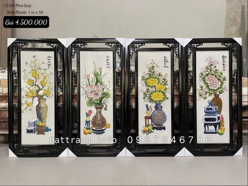 Tranh Cồ Đồ Phú Quý 50x1m